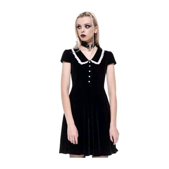 Killstar | Dresses | Killstar Every Mourning Collar Dress Goth Grunge ...